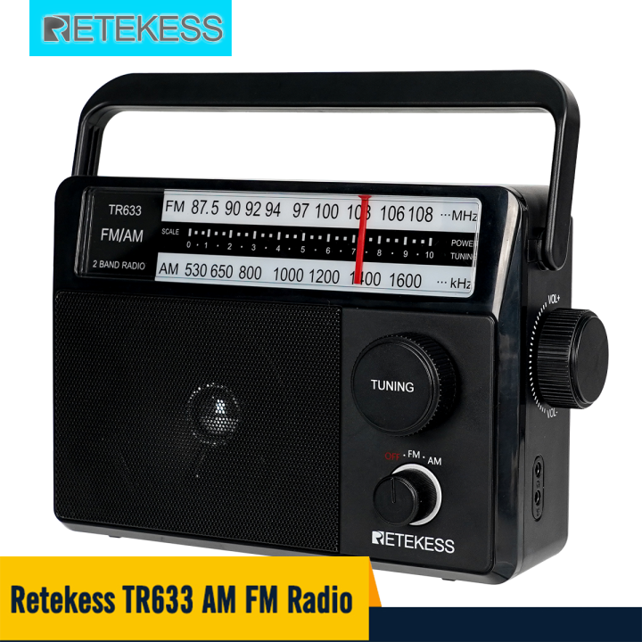 Retekess TR633 Radio FM Portable Radios AM FM Rechargeable Battery ...