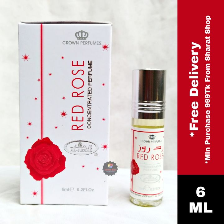 Red Rose by Al Rehab Attar Non Alcoholic Long Lasting Fragrance Floral ...