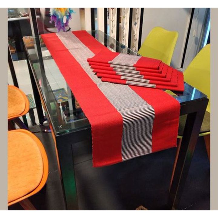 7 pcs dinning table runner set multi colour | Daraz.com.bd
