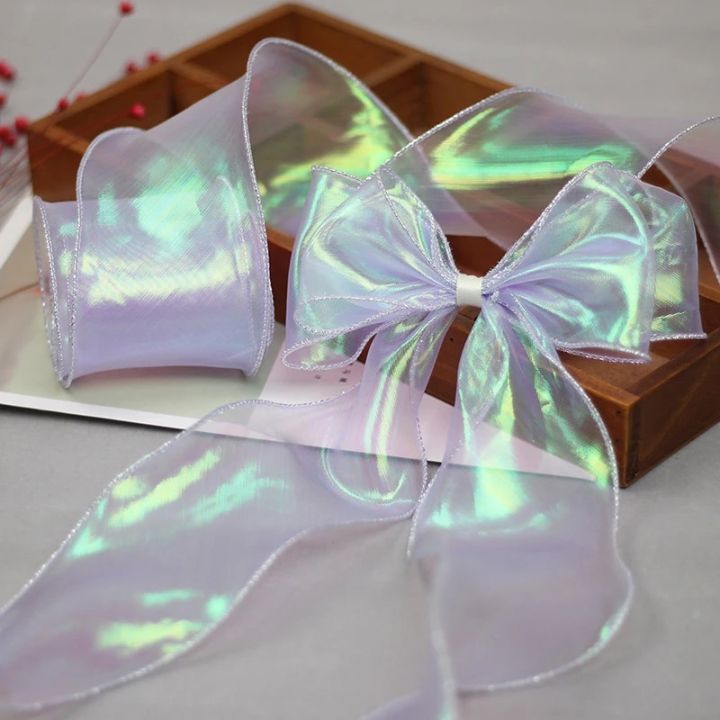 Organza Lace Ribbon For Bow Diy Crafts Supplies 6cm Wide Wavy Sewing ...