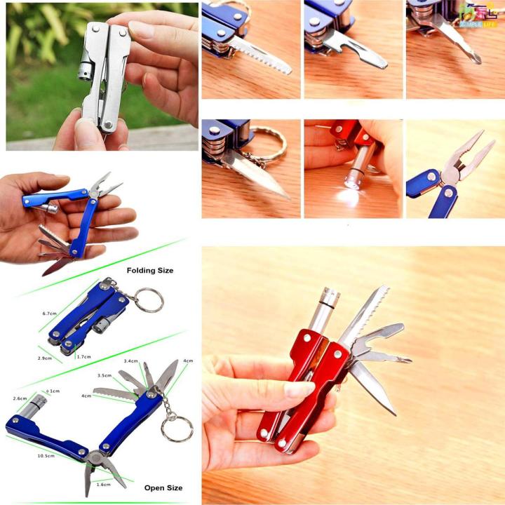 9 in 1 Micro Plier Tool Kit LED Flash Light Knife | Daraz.com.bd