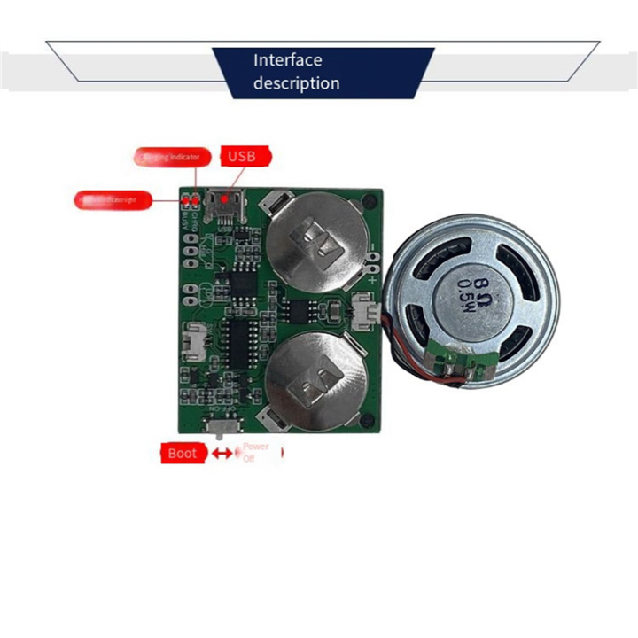 Recordable Sound Module Button Control Sound Chip 8M MP3 WAV Music ...