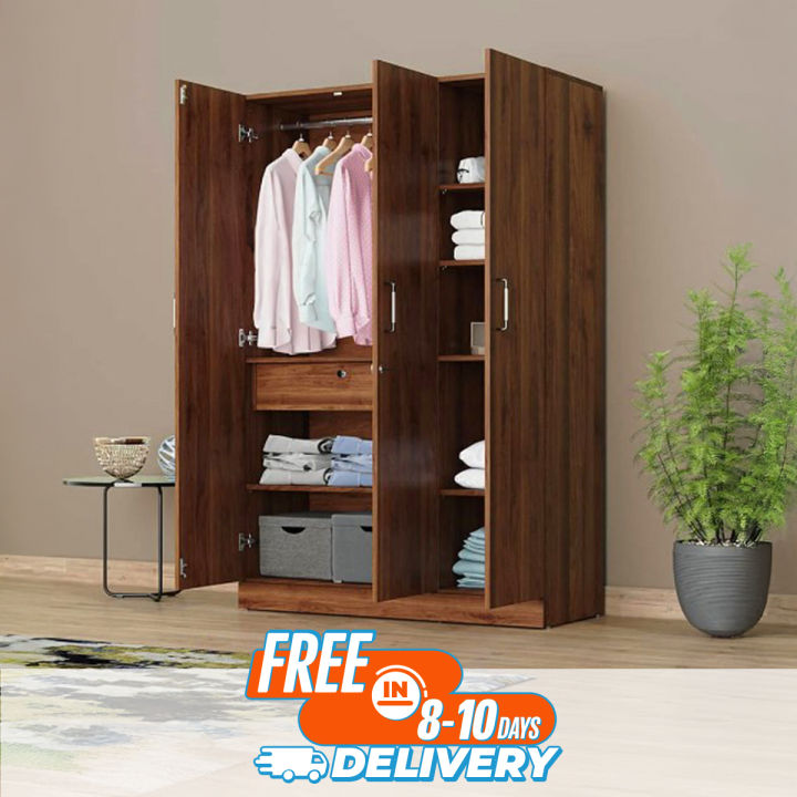 Kath Color Partex MDF Laminated Board 3 Doors Almirah with inner lock ...