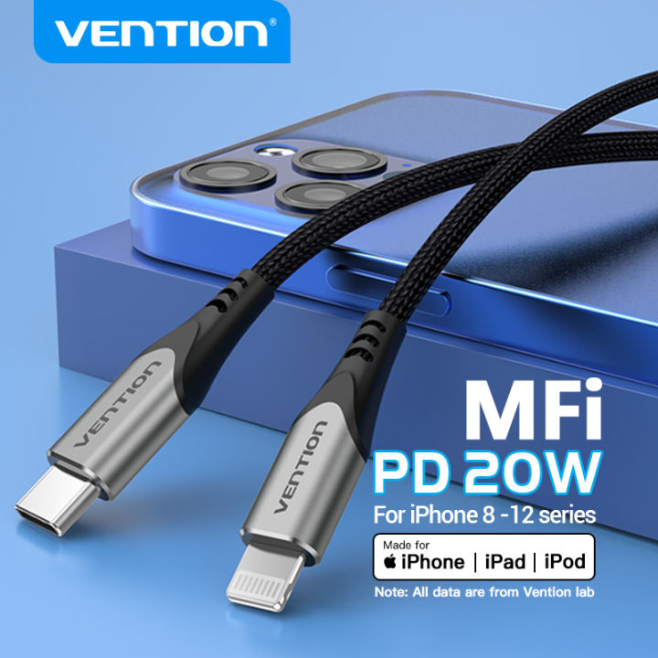 Vention Lightning Cable USB-C to Lightning Fast PD Charging Cable MFi ...
