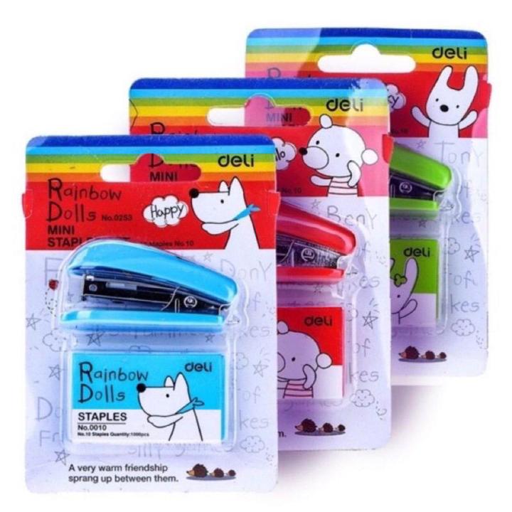 Deli E0253 Mini Stapler with 1000pcs Pin Box | Daraz.com.bd