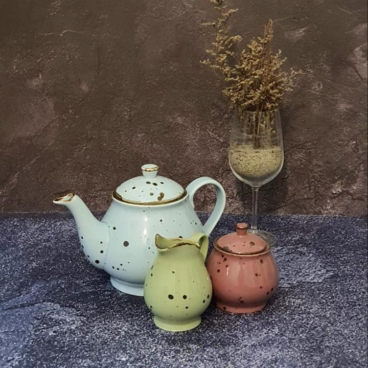 Sigma Tea Set 3 piece Tea pot Milk pot Sugar pot | Daraz.com.bd