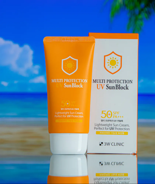 3W Clinic Multi Protection UV Sun Block SPF 50+/PA+++ (70ml) | Daraz.com.bd