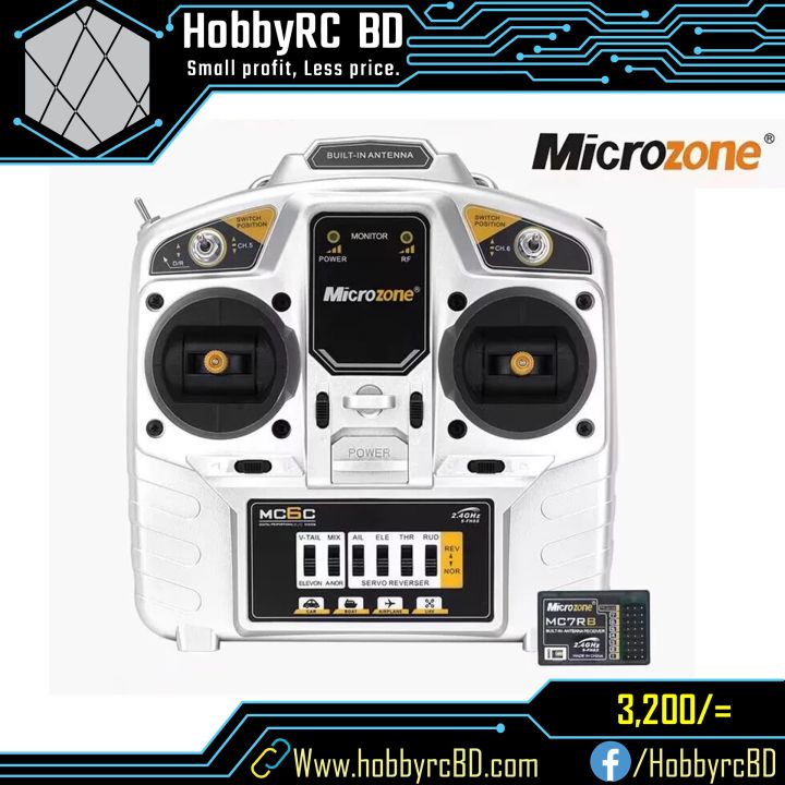 MicroZone MC6C 2.4G 6CH Transmitter with Receiver | Daraz.com.bd