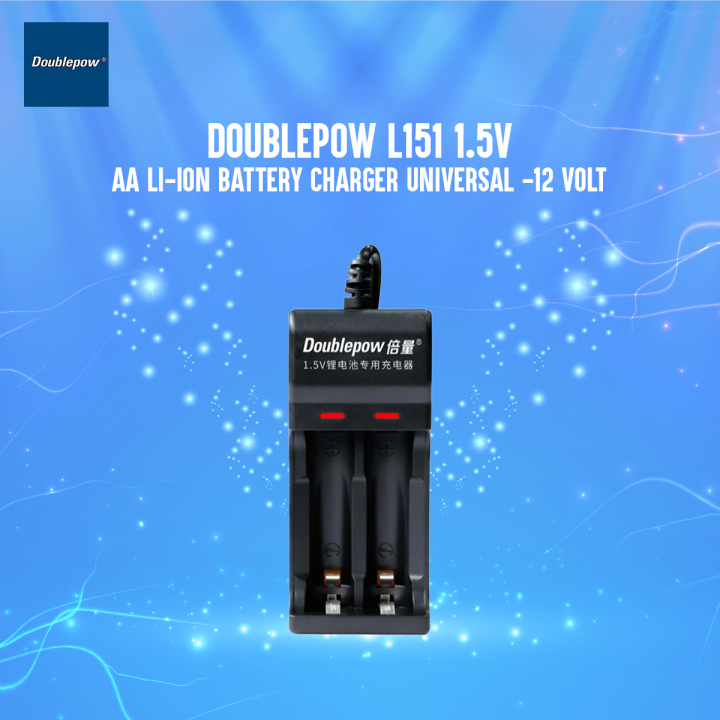 Doublepow L151 2 Slots AA/AAA 1.5V Lithium Battery Quick Charger with ...