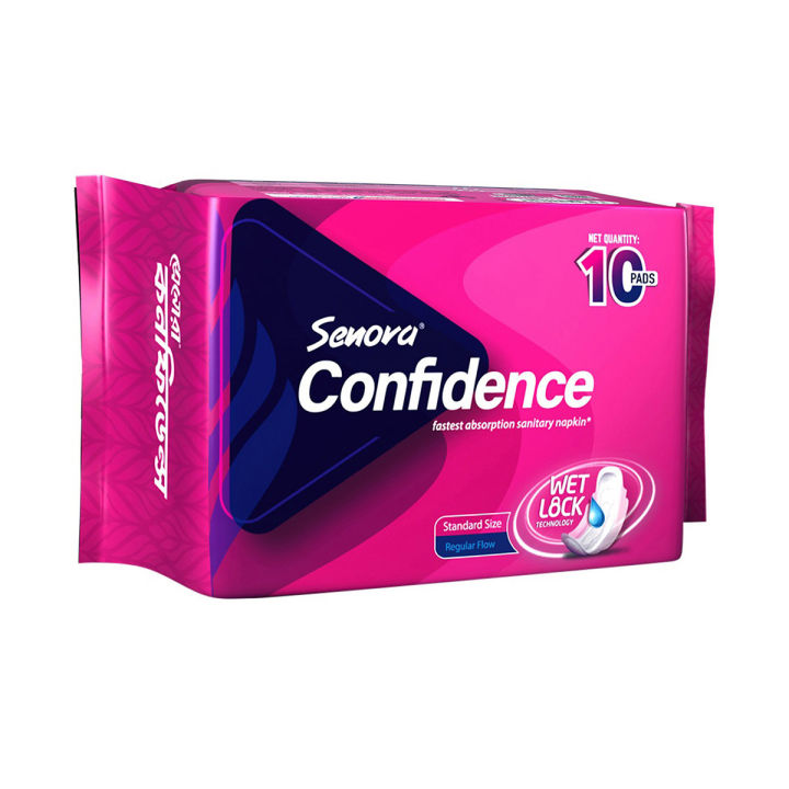 Senora Confidence Regular Flow Wings Sanitary Pads (Panty System) - 10 ...