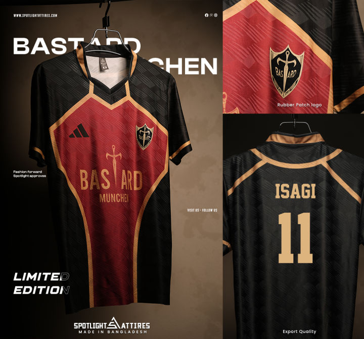 Spotlight Attires Blue Lock Jacquard Fabric Isagi's Munchen Short ...