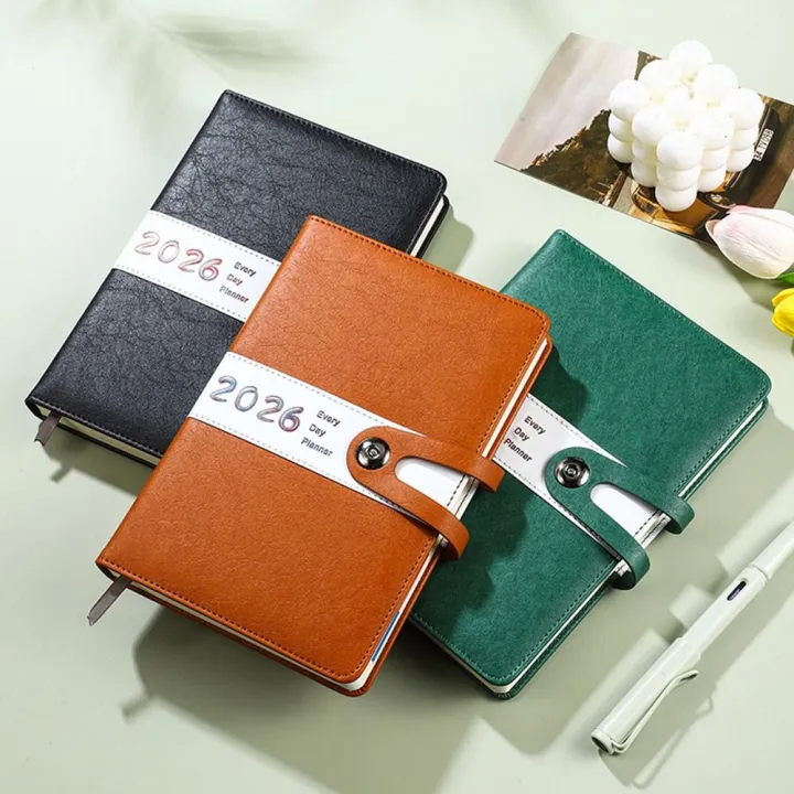 Diary Notepad English 2026 Schedule Planner Notepad 12 Months Wear ...