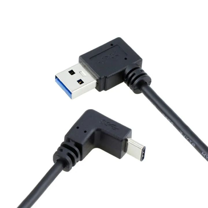 100cm 90 Degree angle Type-c cable USB-C to USB3.0 male 90 Degree up ...