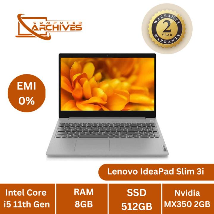 Lenovo IdeaPad Slim 3i 15ITL Intel Core i5 1135G7 8GB Ram 512GB SSD 15.6 Inch FHD Display MX350 ...