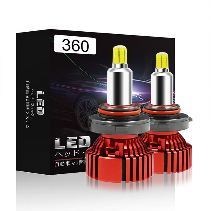 100W 360 Degree LED Headlight Foglight Lamp Car Light Bulb Kit ...