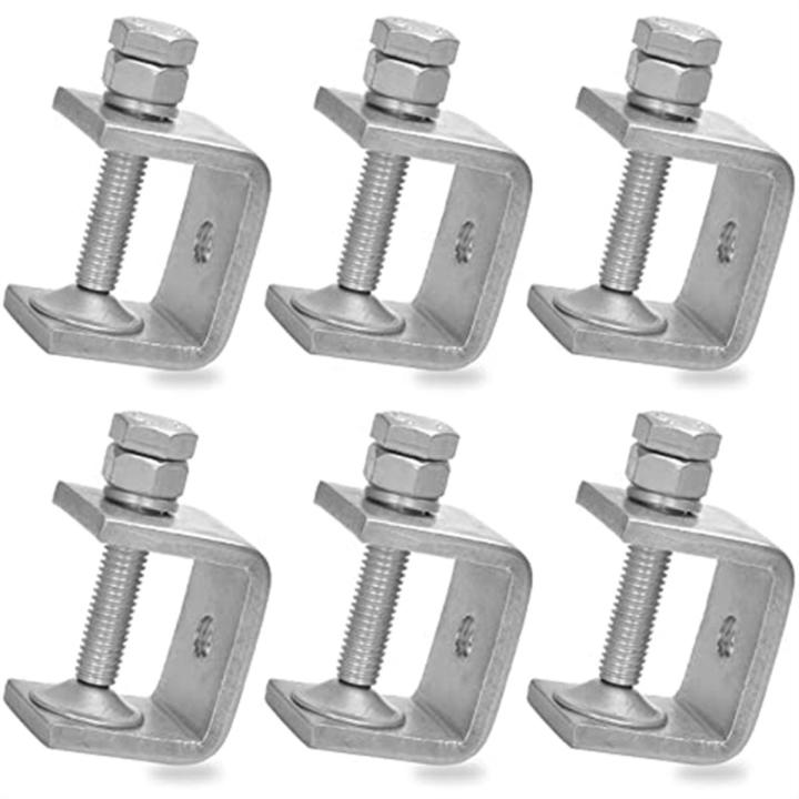 6 Pcs 1 Inch Stainless Steel Small C Clamp For Woodworking Clamp Mini Desk Tiger Clamp Daraz