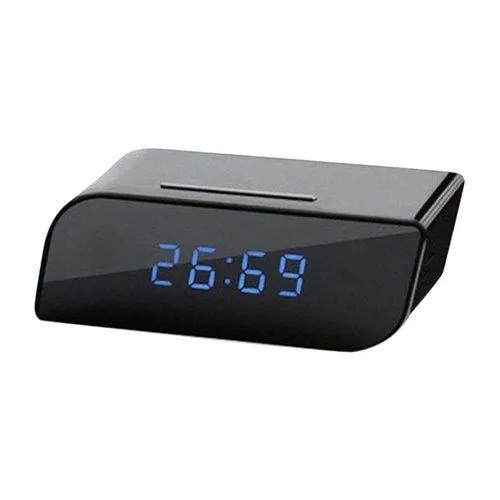 WIFI IP HD Table Clock Camera - Black | Daraz.com.bd