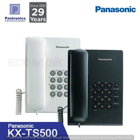 Panasonic_ KX-TS500MX Landline T&T/ Intercom Telephone Set- Black/White ...
