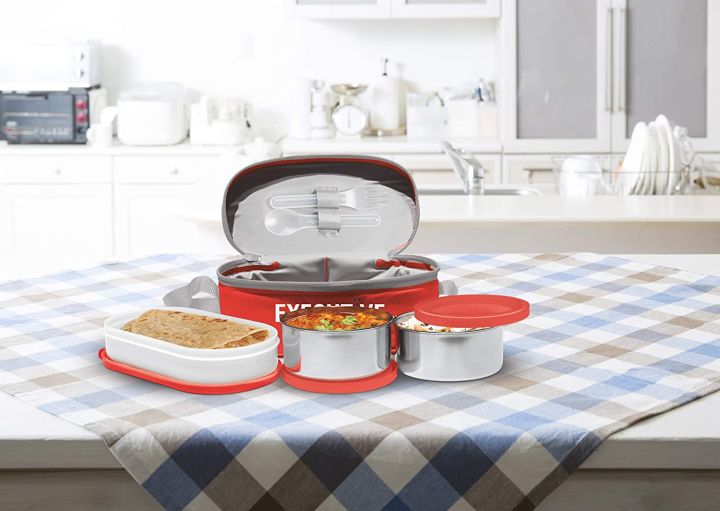 Milton Executive Lunch Box Set of 3 RED | Daraz.com.bd