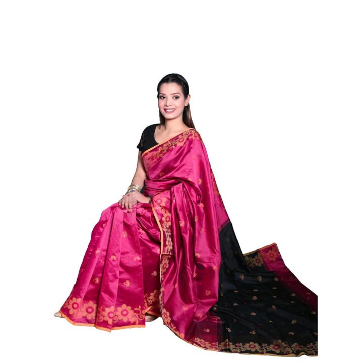 Mina Halfsilk Jamdani Tangail Tant Saree For Women - Sharee For Women ...