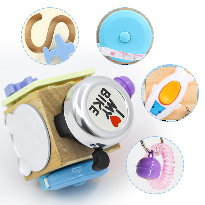 Kids Busy Cube Wooden Fidget Toy Montessori Busy Board Educational Baby ...