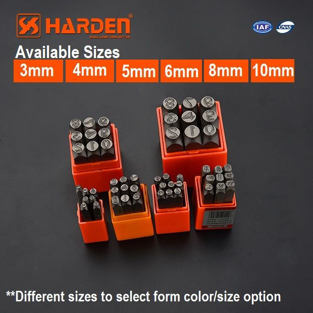 Harden 9Pcs Steel Number Punch Set ( 3mm / 4mm / 5mm / 6mm / 8mm / 10mm ...
