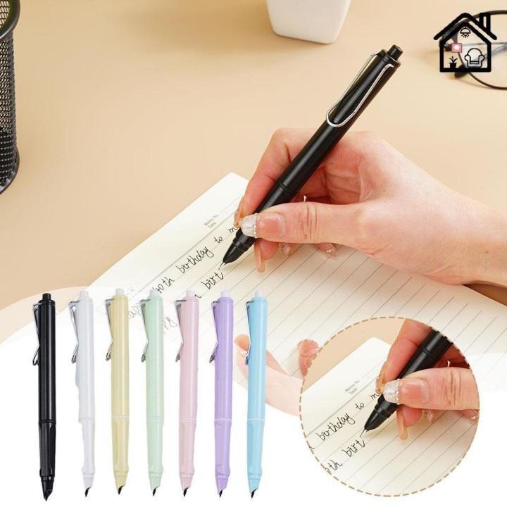 New Univeral Retractable Black Ink Writing mooth Automatic Fountain Pen ...