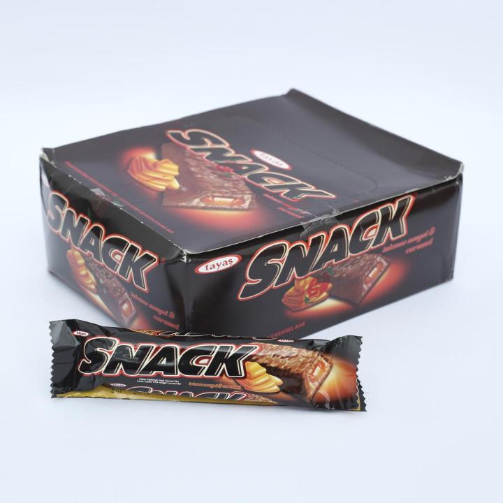 tayas snack chocolate bar intense nougat & caramel (1packet=24pcs) | Daraz.com.bd