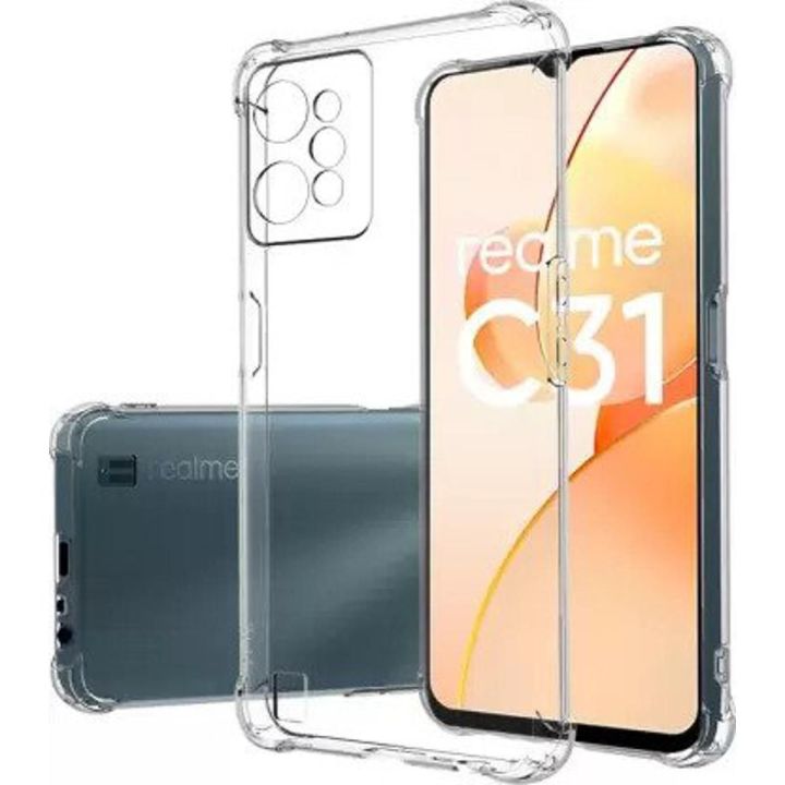 Realme C31 Camera Protection Premium Silicone Case Clear -Protective ...