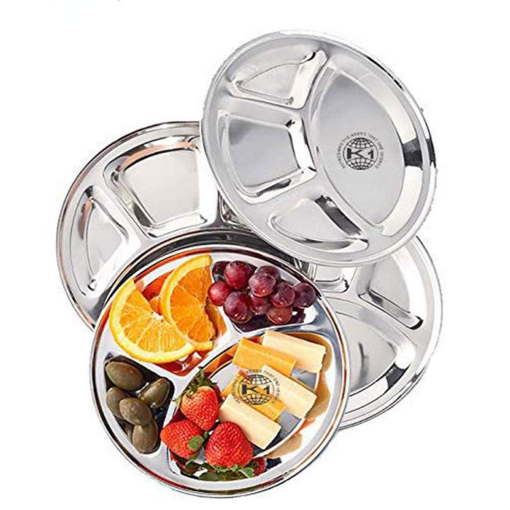 Divided Plate/ Stainless Steel Plate/ Divided Plate 4 Section ...