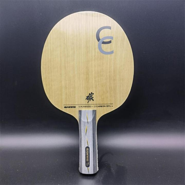 Sanwei CC 5 2 Soft Carbon OFF Table Tennis carbon Blade Ping Pong Racket Bat with Free Case ...