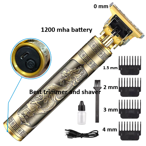 Vintage T9 Recharge Professional Hair Trimmer metal body with type C ...