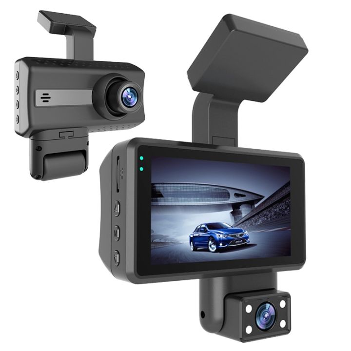 NEW- Front and Inner Dual Camera HD Infrared Night Vision Car Dash Cam ...