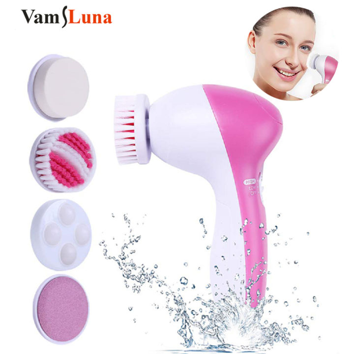 5 IN 1 Electric Facial Deep Cleaning Brush Facial Cleaning Machine Spa ...