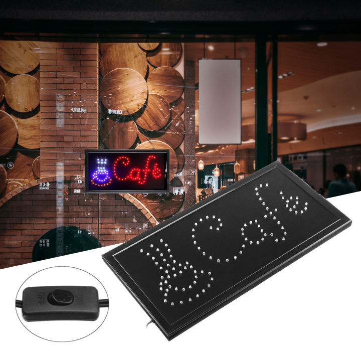 48x25cm Cafe LED Neon Sign Light Coffee Shop Wall Decor Lamp 2 Flash ...