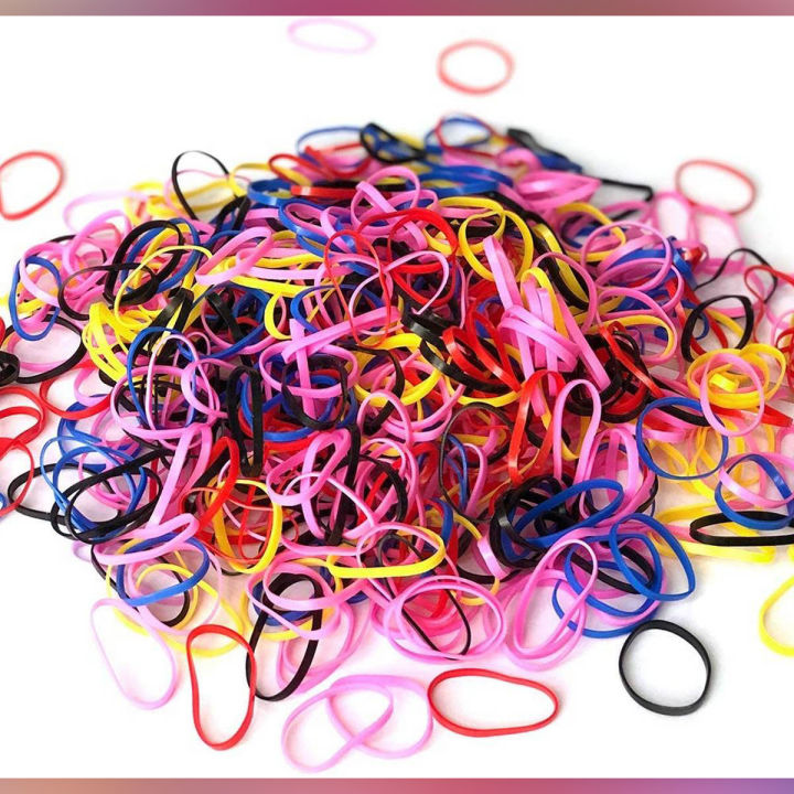250 Piece Hair Band Multycolor Silicon Elastic Rubber Band for Women ...