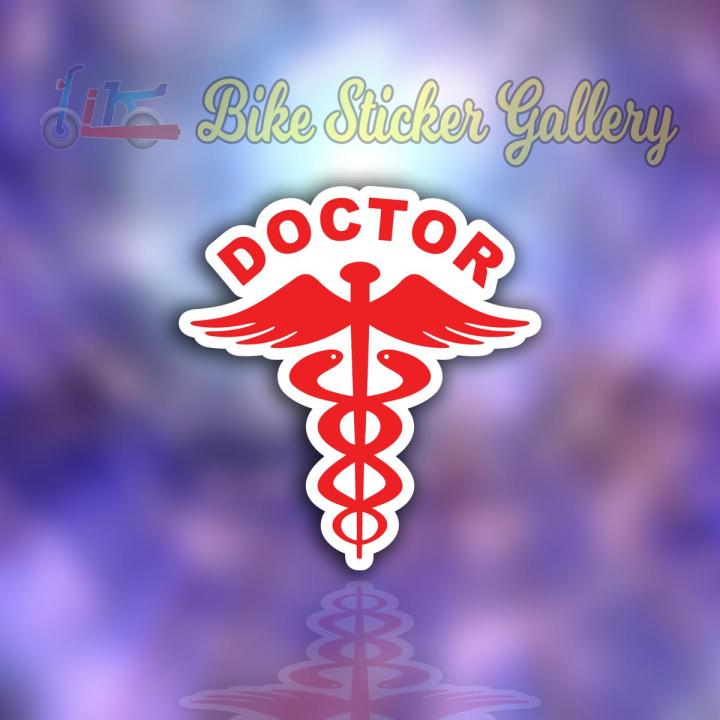 Bike Sticker - Doctor logo ( Waterproof & Premium quality) | Daraz.com.bd