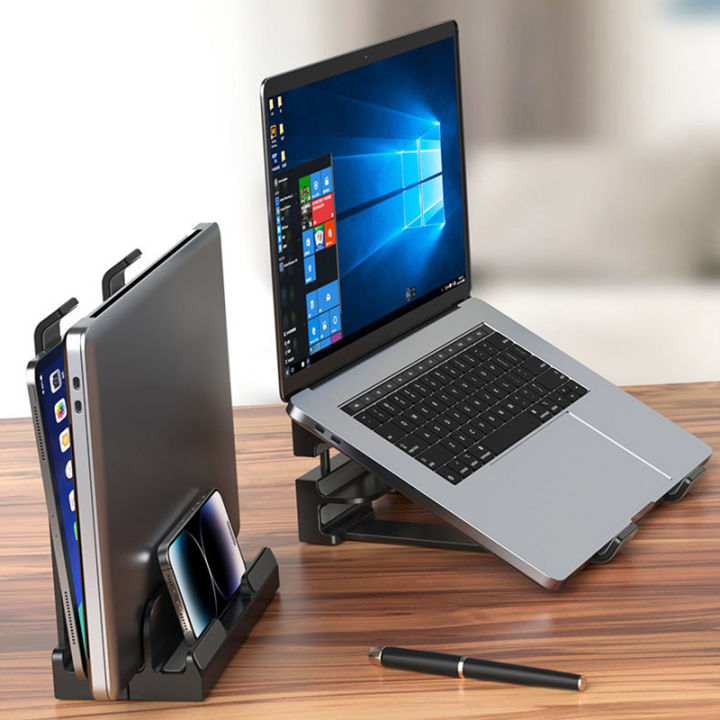 Laptop Stand Vertical Universal Laptop Space-Saving Adjustable Stable ...
