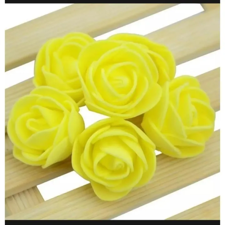 Artificial yellow color PE foam flower - 20 pcs | Daraz.com.bd