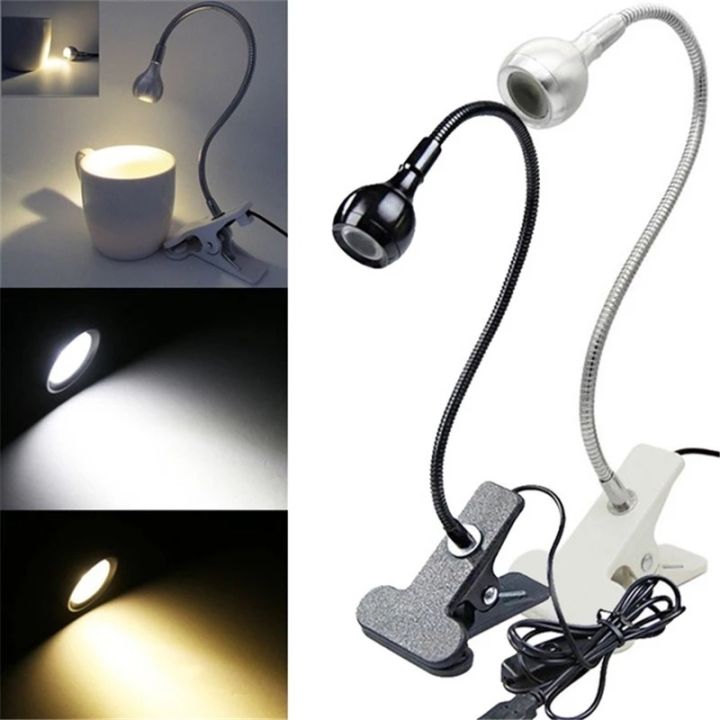 Clip-On Adjustable Flexible Gooseneck LED Book Reading Lamp USB ...
