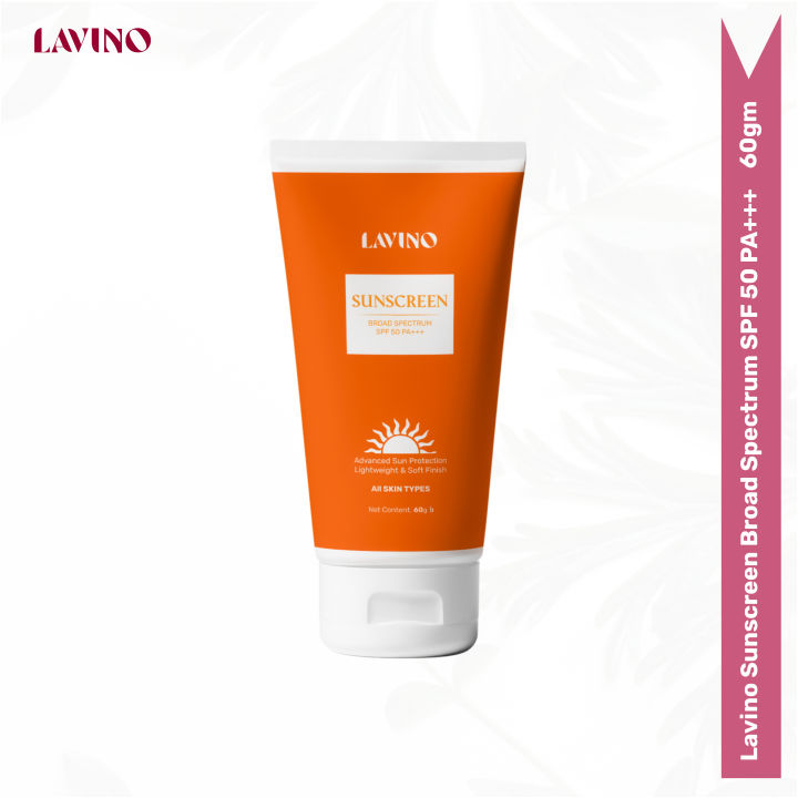 Lavino Sunscreen Broad Spectrum SPF 50 PA+++ advanced sun protection ...