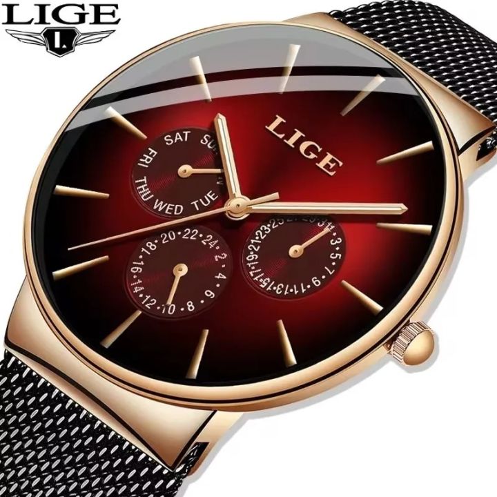 LIGE-9936 Classic Waterproof Quartz Watch Men Fashion Watches Luminous ...