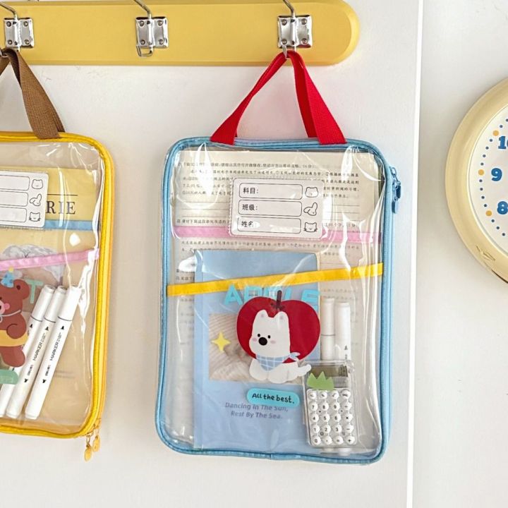 Multifunctional Cartoon File Bag Transparent Rabbit Test Paper Storage ...