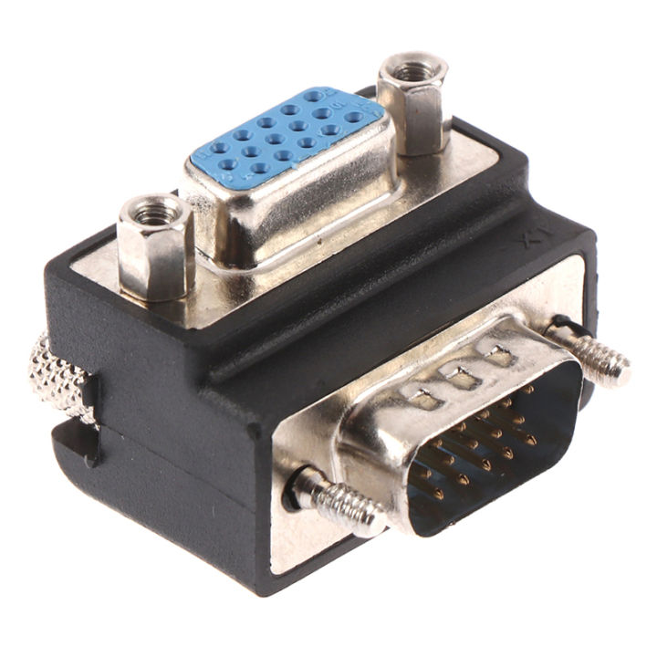 90 Degree Right Angled VGA Male To Female Extension Extender Video ...