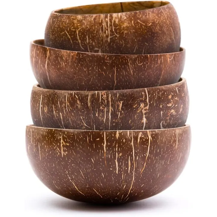 Hadayaways Coconut Bowl/Coconut Shell Spoons & Forks Set -Wooden ...