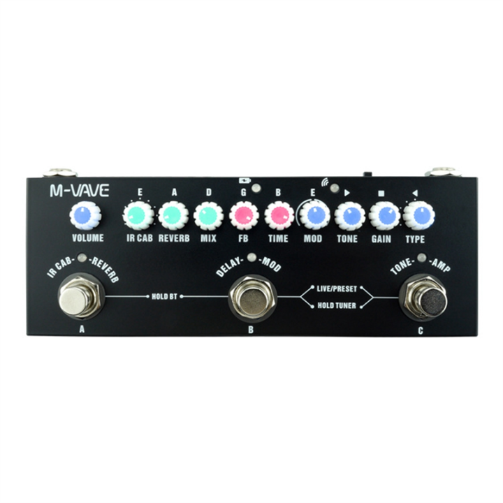 M-VAVE Iron Shell Effector Square Baby Guitar Accessory Effector Delay Multi Effects Pedal ...