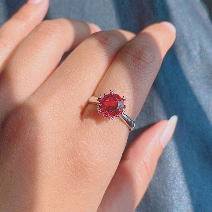 Round Solitaire Zirconia Stone Finger Ring (Adjustable) | Daraz.com.bd