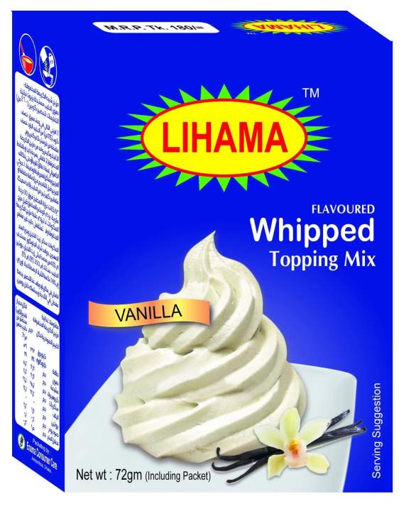Lihama Vanilla Flavoured Whipped Topping mix 72gm | Daraz.com.bd