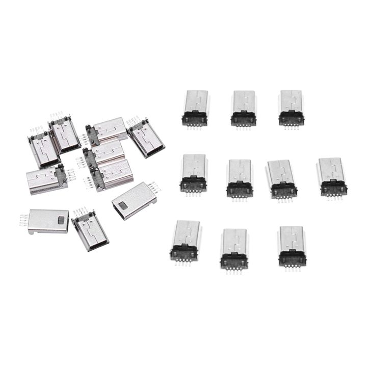 20 Pcs Mini USB Type B Plug Male 180 Degree 5-Pin SMD SMT Solder Jack ...