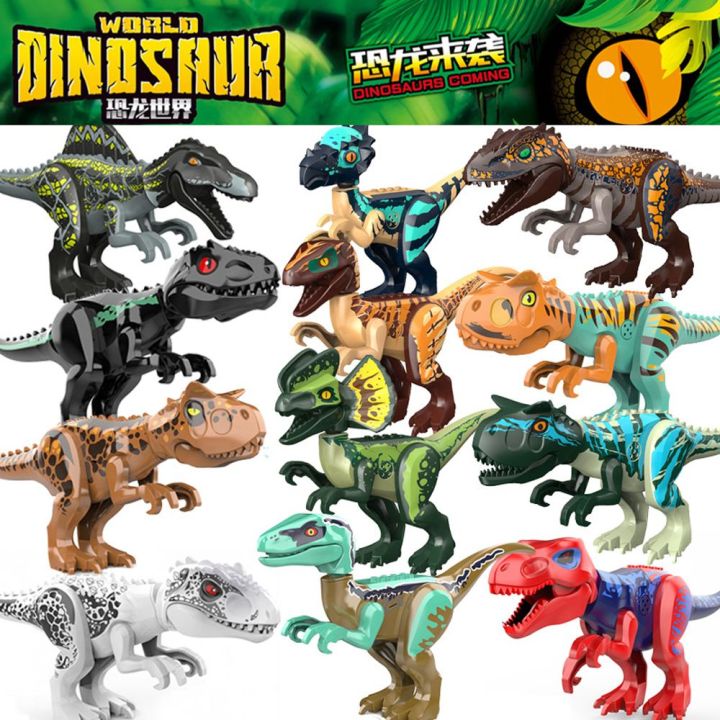 Plastic Dinosaur Century Building Blocks DIY Toys Assemble Blocks I-Rex ...